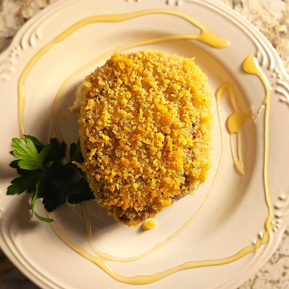 Crispy Goat Cheese & Hot Honey Pork Chops | Sweet + Savory